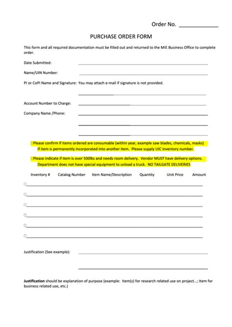 Image result for How to Complete a Purchase Order Form