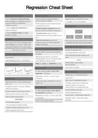 Image result for Multiple Regression Cheat Sheet