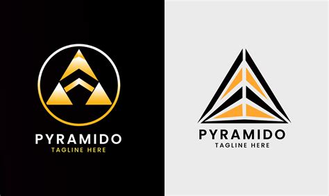 Pyramid logo icon, pyramid shape design hill forest sample modern ...