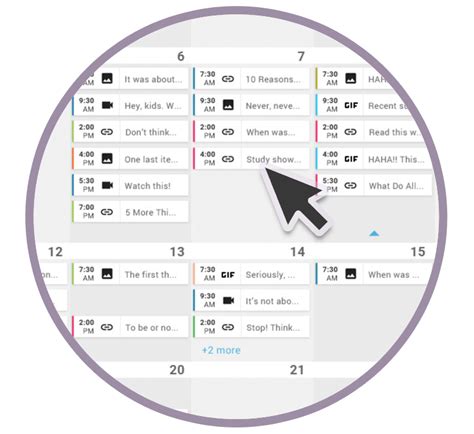 Image result for Example of a Schedule Post Planner