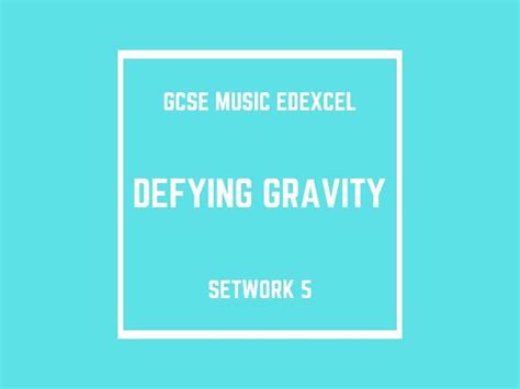 Image result for Defying Gravity Edexcel