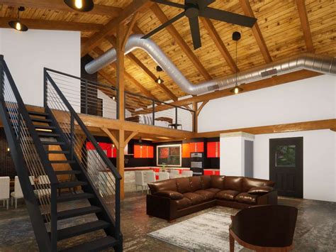 Image result for Timber Frame Barn Interior