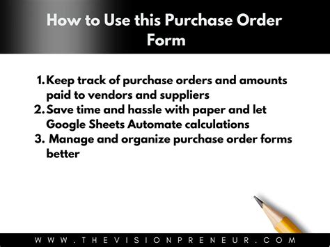 Image result for How to Complete a Purchase Order Form