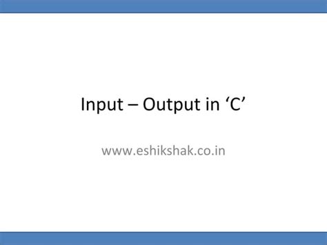 Image result for C Input HTMi Output