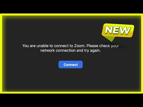 ZOOM - Your Are Unable To Connect To ZOOM - Please Check Your Network Connection And Try Again - Fix