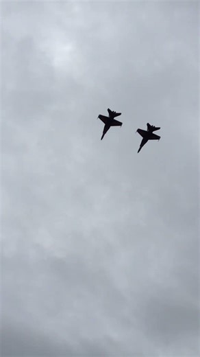 US NAVY Blue Angels F-18’s low level pass with blue note howl over MCAS Beaufort