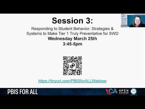 PBIS for All - Session 3 - Responding to Student Behavior Strategies & Systems to Make Tier 1...
