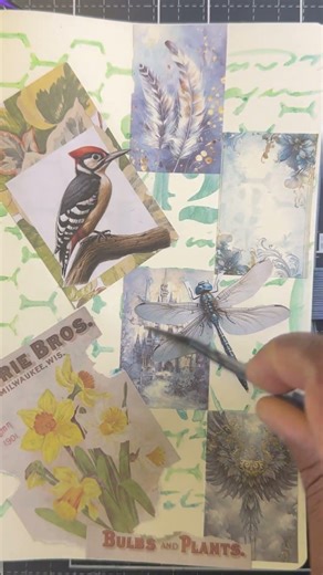 Scrapbook ASMR Journaling | Paper Crinkle, Tape & Scissors Sounds #shorts