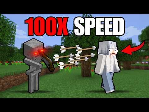 Playing Minecraft in 100x Speed is IMPOSSIBLE