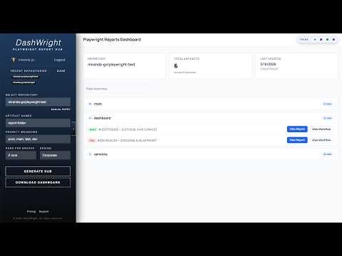 DashWright – Instantly View Playwright Reports & Traces from GitHub Actions