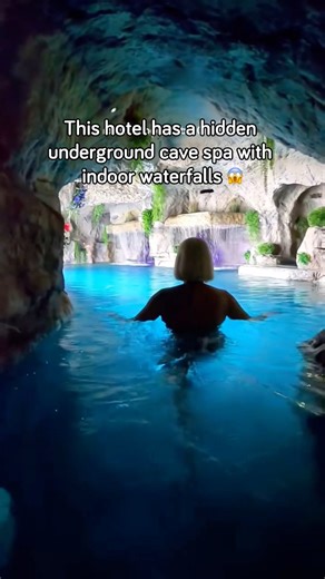 I don’t think we’ve seen a spa as cool as this 😱 2 nights, flights, access to the most amazing waterfall spa, & infinity pools = £144 🫧 Info in comments 👇 🎥 @amidlifetravelcrisis | Holidaypirates.com