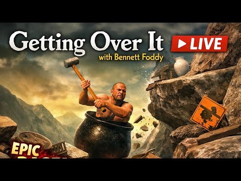 Getting Over It LIVE 😡 | Unlimited Rage 😱 | Full Try Hard Gameplay 🔴