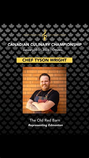 Canadian Culinary Championship 🏆 on Instagram: "Eight chefs competed this year in October in Edmonton, representing not just the city, but a globally diverse array of personal and culinary backgrounds from Metis to Costa Rican, Mexican to Enoch Cree. The competition was fierce. The guests were the lucky recipients of this amazing culinary talent! Chef Tyson Wright @chef_twright from the Old Red Barn @oldredbarnleduc rose to the occasion and ended up standing on top of the podium. He made a stro