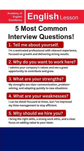 Top 5 Job Interview Questions and Best Answers | Speak Confident English & Get Hired Fast