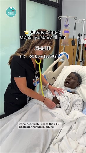 201K views · 3.3K reactions | All about Digoxin💊 Digoxin = cardiac glycoside 🫀Treats HF 🫀Controls HR in A-Fib & A-Flutter ⚙️ Positive inotrope ➡️ increases force of contraction ⚙️ Negative chronotrope ➡️ decreases HR Digoxin Toxicity 🧠 Neuro symptoms: confusion, fatigue, dizziness 👀 Vision changes: “halos” around lights, blurry vision, color changes Nursing Considerations ⭐️ Always check apical pulse for 1 min Hold if: HR