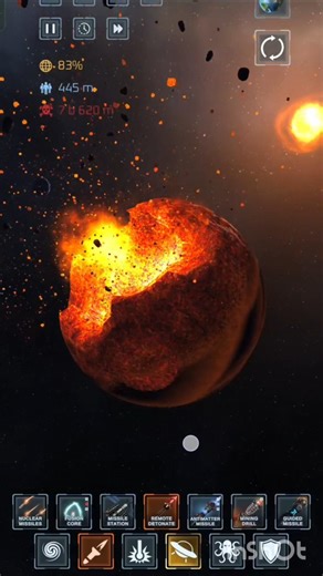 Most satisfying Earth destruction!😱 Carving 2039 with a laser. What planet is next? 👇✨"