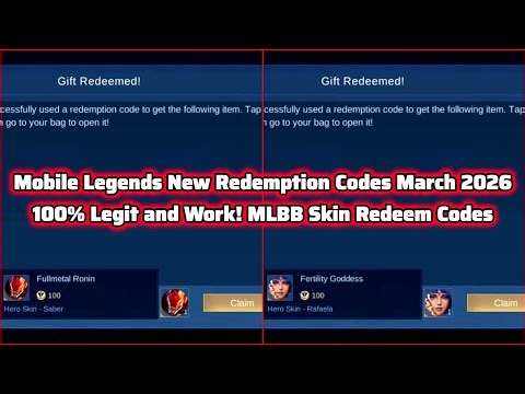 3 Mobile Legends Skin Redeem Codes March 22, 2026 - 100% Legit MLBB Redeem Code + MLBB Diamonds Code