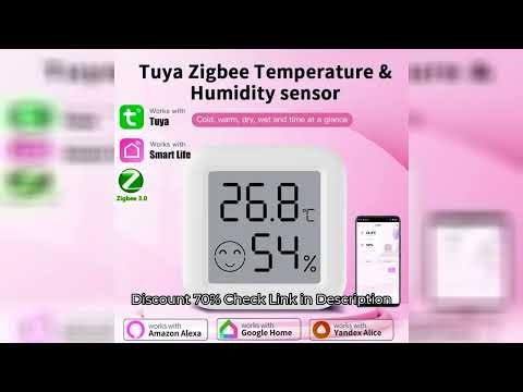 Tuya Zigbee 3.0 Temperature Humidity Sensor APP Remote Control Thermometer via Smart Life For Smart