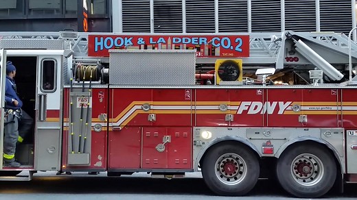 FDNY MIDTOWN HI-RISE Pulling Up Awesome Ladder 2 At Quarters NYC | WestCoast Fire Media