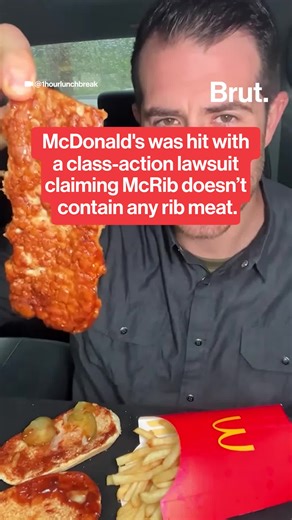 McDonald's was hit with a class-action lawsuit claiming McRib doesn’t contain any rib meat. #mcdonalds #mcrib #pork #mcribmeat #lawsuit