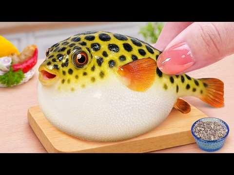 Lightning and My Bubu ⚡Miniature Spicy Curry Pufferfish & Cheetos Fish Balls 🌶️ Tina Mini Cooking