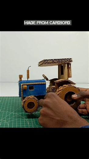 diy mini cardboard making a dj tractor trolley at-home kaise banaye #shorts #viral #cardboard