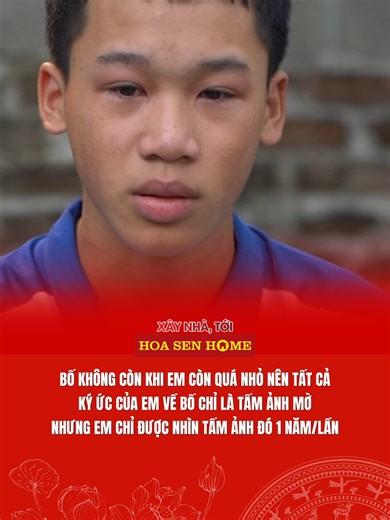 Bố không còn khi em còn quá nhỏ nên tất cả ký ức của em về bố chỉ là tấm ảnh mờ. Nhưng nỗi nhớ vẫn sâu đến xiết lòng #maiamgiadinhviet #hoasengroup #tonhoasen #hoasenhome #hsh #hsg #xaynhatoihoasenhome #hshqt