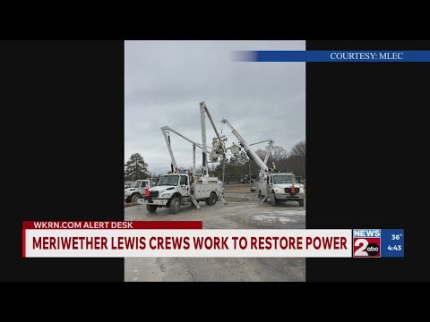 Meriwether Lewis crews work to restore power