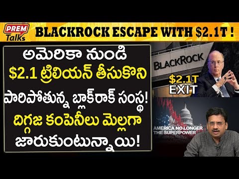 అమెరికా నుండి 2.1 ట్రిలియన్ డాలర్లతో బ్లాక్ రాక్ మాయం! Why Blackrock EscapeWith $2.1Trillion FromUSA