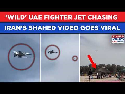 'Wild' UAE Fighter Jet Chasing Iran's Shahed Drone Video Viral, Stunned Beachgoers Watch In Shock