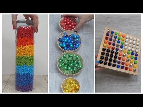 Hypnotic Bead Reversal, Xylophone Magic, Sorting Balls, ASMR Bead Tower, Marble Run Relaxation