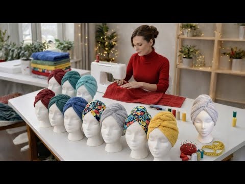 ✅ So Cozy Hat made from a towel | Sewing at home with your own hands So Easy Method Sewing Secret