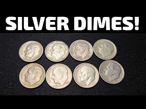 STACKING SILVER DIMES! (COIN ROLL HUNTING)