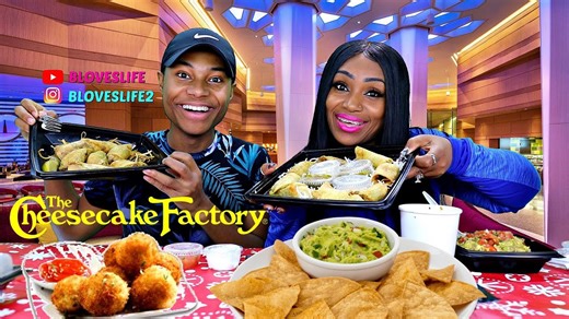 Cheesecake Factory mukbang with Darius goes all out