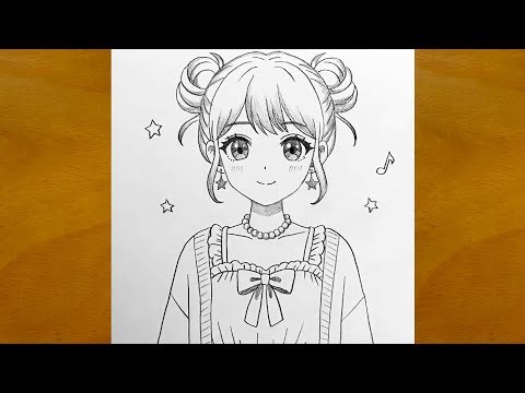 How to Draw a Cute Anime Girl Easy | Step by Step Pencil Sketch