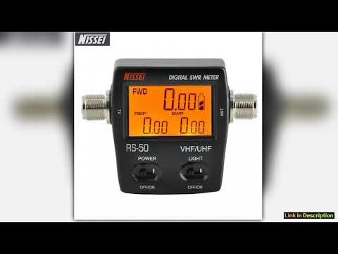 NISSEI RS50 Digital SWR Watt Meter RS50 125525MHz UHFVHF M Type Connector for TYT Baofeng LED Scree