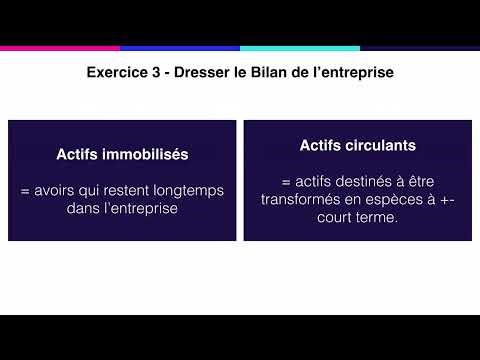 V8 - Dresser un bilan : actifs immobilisés, circulants et dettes