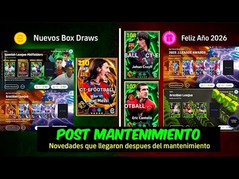 eFootball 2026: Nueva Carta Big Time de Messi 110, Box Draw de Año Nuevo Junto a Épicos Rotos !