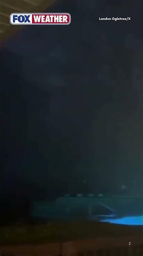 Powerful Lightning Strikes Ignite Alabama Sky While Heavy Downpours Drench Area