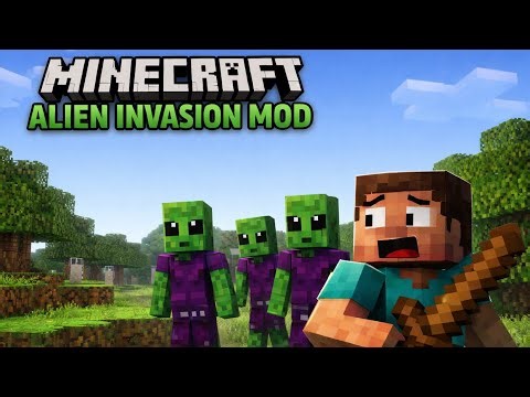 Minecraft alien invation with my little brother 