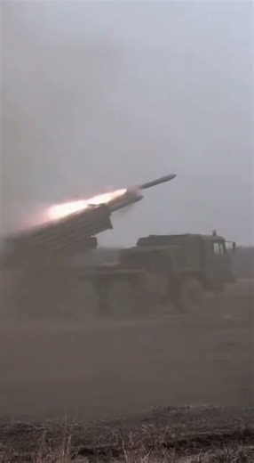 Massive Rocket Barrage: From Launch to Impact 💥 #military #missile