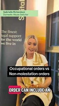 What's the difference between Occupation orders and Non-Molestation orders?