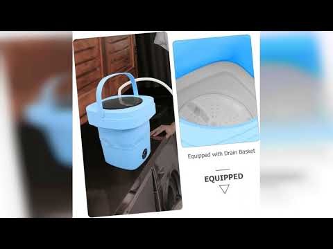 Review: Portable Mini Washer Foldable Electrical Washing Machine with Drain Basket and Pipe fo...