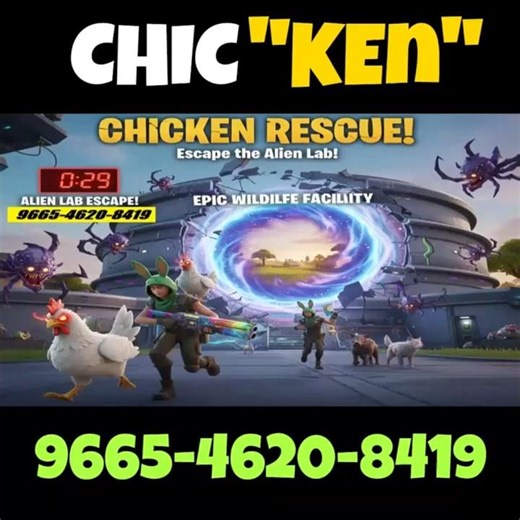 30 MINUTES TO ESCAPE! 💣 Chicken Rescue! The Aliens Have Taken Over! #Fortnite #ChickenRescue
