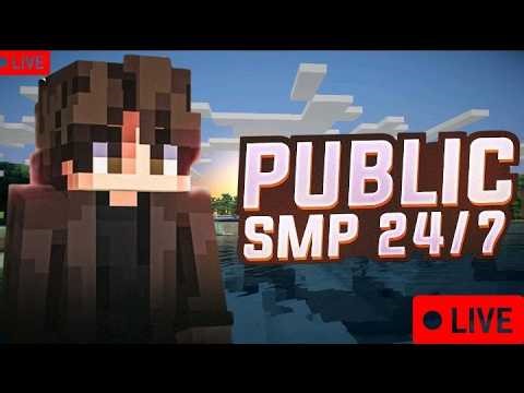 Minecraft Public Smp Live | 24/7 Public Server | Java + Pe | #minecraftlive