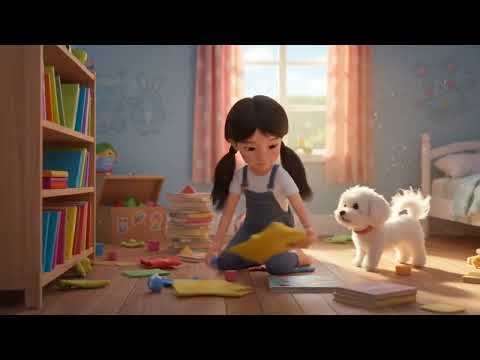 Vy & Bông: Let's clean our room, Bông! | Magical 3D Adventure for Kids