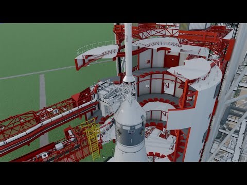 Apollo 15 Part 12: Mobile Service Structure (MSS) Removal (A Blender Animation)