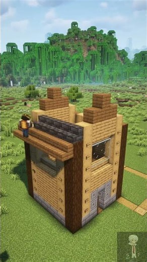 Small, cozy Minecraft house idea with simple aesthetic features. #minecraft #minecraftbuilding