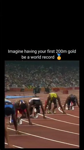 Music on Instagram: "Usain Bolt set his first world record in the 200 metres at the 2008 Beijing Olympics, where he won the gold medal with a time of 19.30 seconds. This historic run broke Michael Johnson’s long-standing record and announced Bolt as a global sprinting legend. His powerful speed, relaxed running style, and dominant finish made the race unforgettable and completed his Olympic sprint double after winning the 100 m. This achievement marked the beginning of Bolt’s era of dominance in