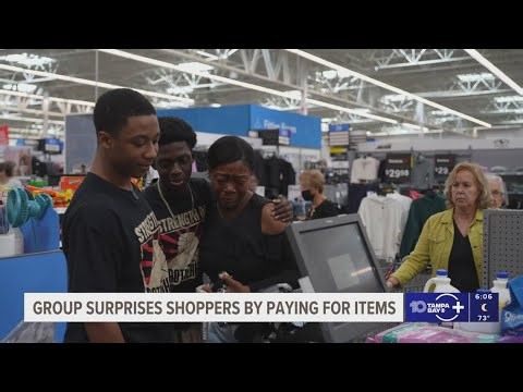 Group of teenagers from Tampa surprised shoppers by paying for their purchases
